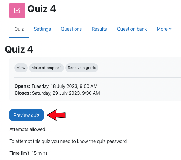 How to Preview a Moodle Quiz - Moodle Answers