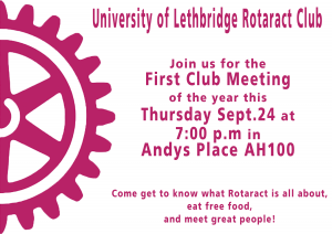 University of Lethbridge Rotaract Club | A group of university students ...